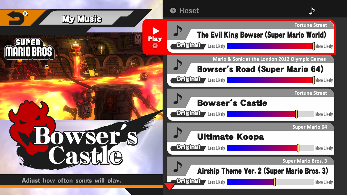 Bowsers Castle Super Mario Bros Smash Wii U By
