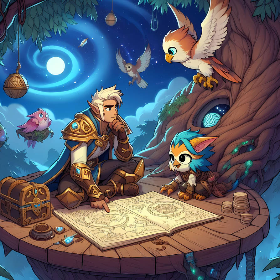 Enigmatic Explorers: The Moonlit Map by Fiulo on DeviantArt Enigmatic Explorers: The Moonlit Map by Fiulo on DeviantArt