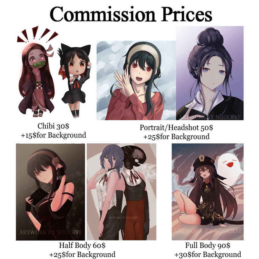 Anime Style Commission Open By Noucrye On Deviantart