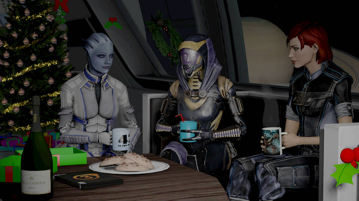 A Very Mass Effect Christmas V2 By Johnhitchcock On Deviantart