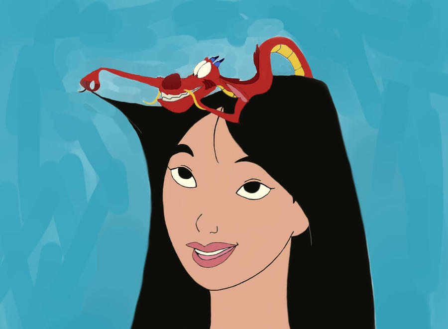Mulan And Mushu Colored By Demifitzherbert On Deviantart