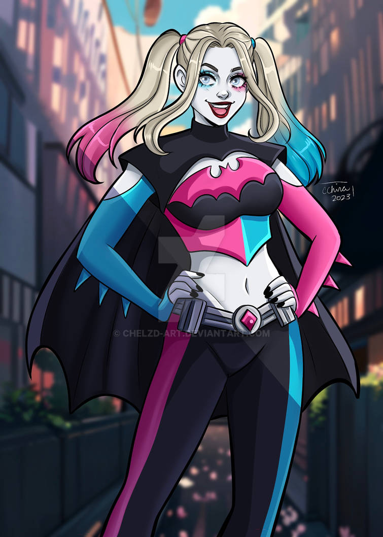 Batsuit Harley Quinn By Chelzd Art On Deviantart