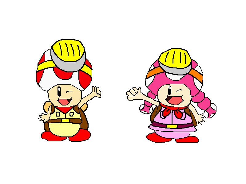 Captain Toad And Captain Toadette Cartoon By Pokegirlrules On Deviantart