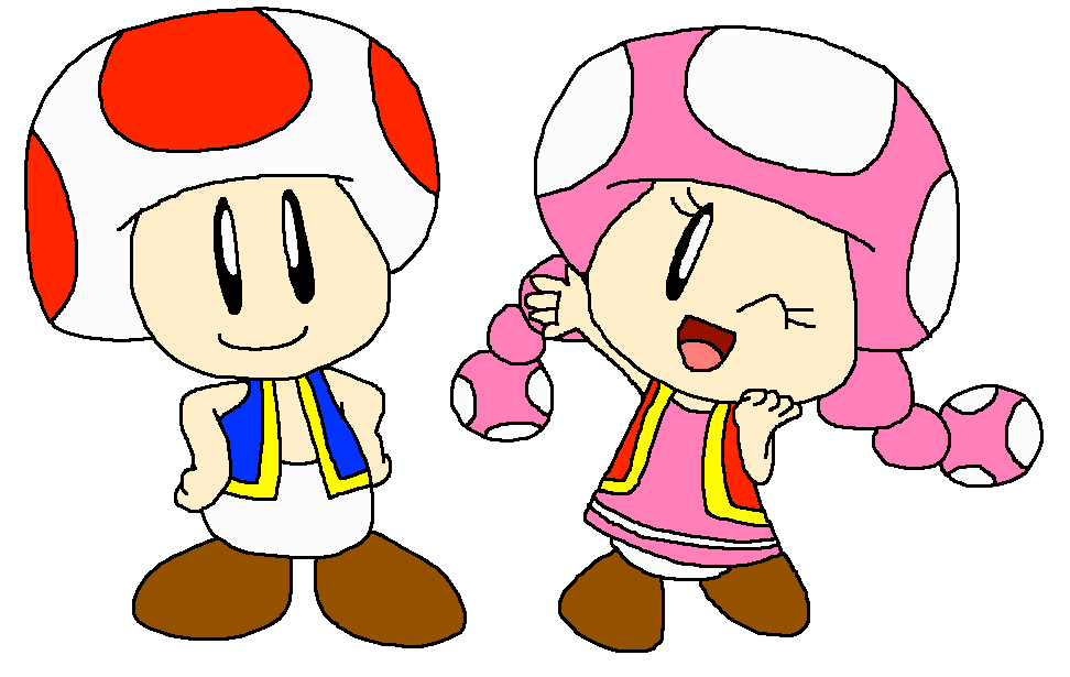 Toad And Toadette My Style By Pokegirlrules On Deviantart