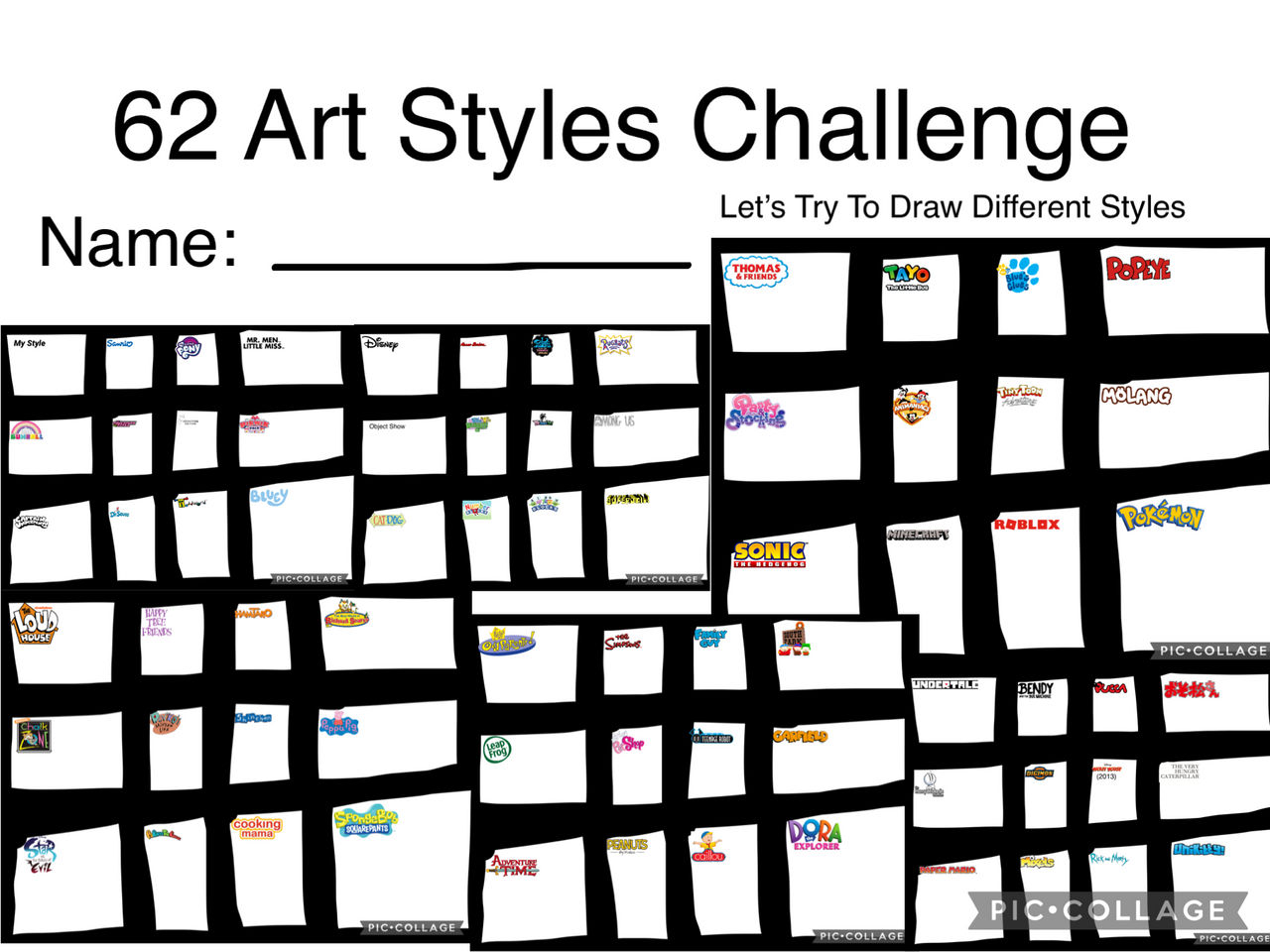 62 Art Styles Challenge Template by erick2k21 on DeviantArt 62 Art Styles Challenge Template by erick2k21 on DeviantArt