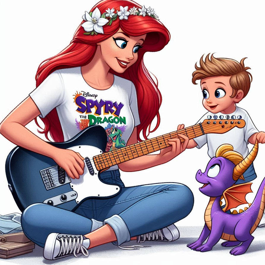 Ariel Gives A Guitar Lesson By Spongebobnintendo20 On Deviantart