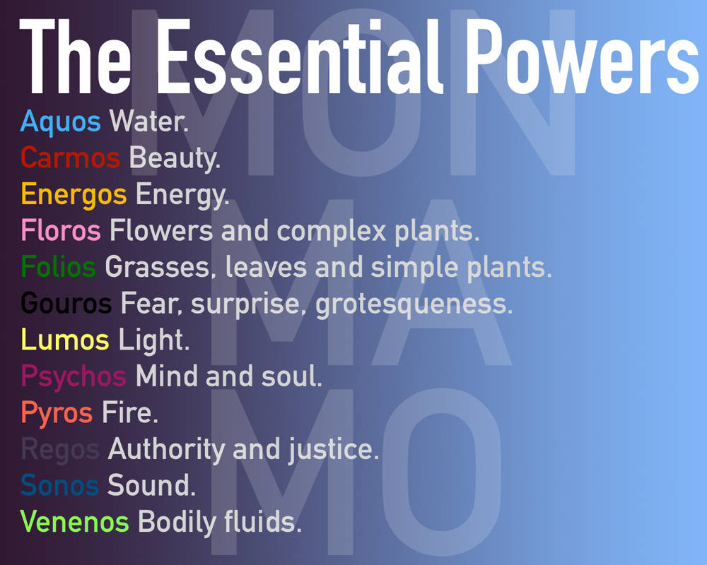 The Essential Powers by monmamo on DeviantArt The Essential Powers by monmamo on DeviantArt