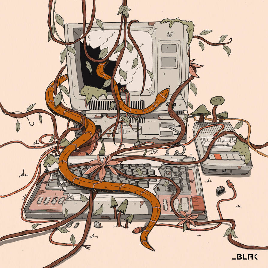 TRS 80 In A Future Being Taken Back By Nature By David0Blak On DeviantArt trs-80-in-a-future-being-taken-back-by-nature-by-david0blak-on-deviantart