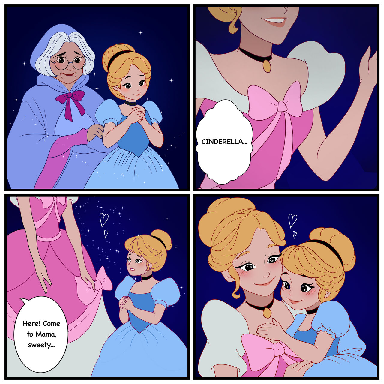 Cinderella Past With Her Mama And Godmother By Funganggie On Deviantart