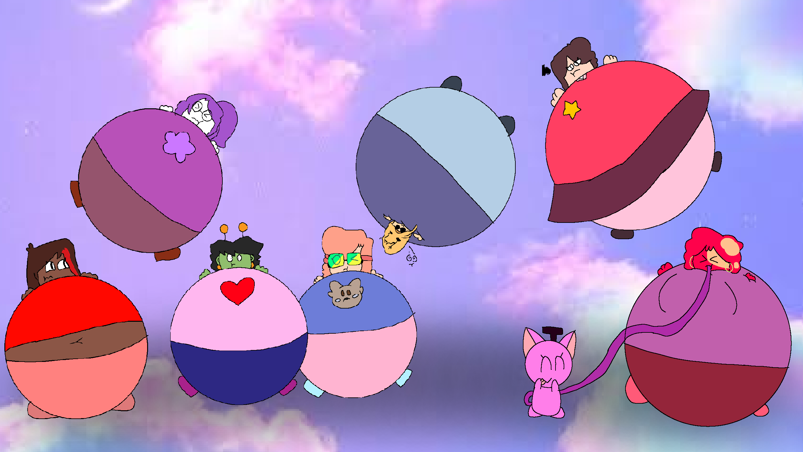 Girls Balloon Pump Up By Cutieexoticbunjoy On Deviantart