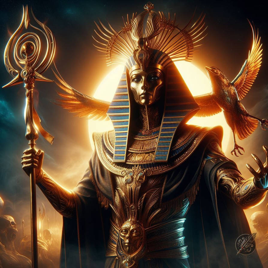 Osiris Egyptian God Of Judgment The Afterlife An By Gallerybrisart On