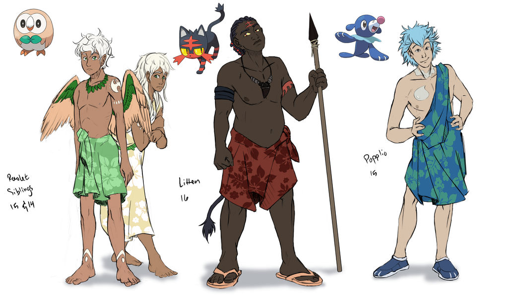Sun and Moon Starter Gijinkas by DasUnicorm on DeviantArt Sun and Moon Starter Gijinkas by DasUnicorm on DeviantArt