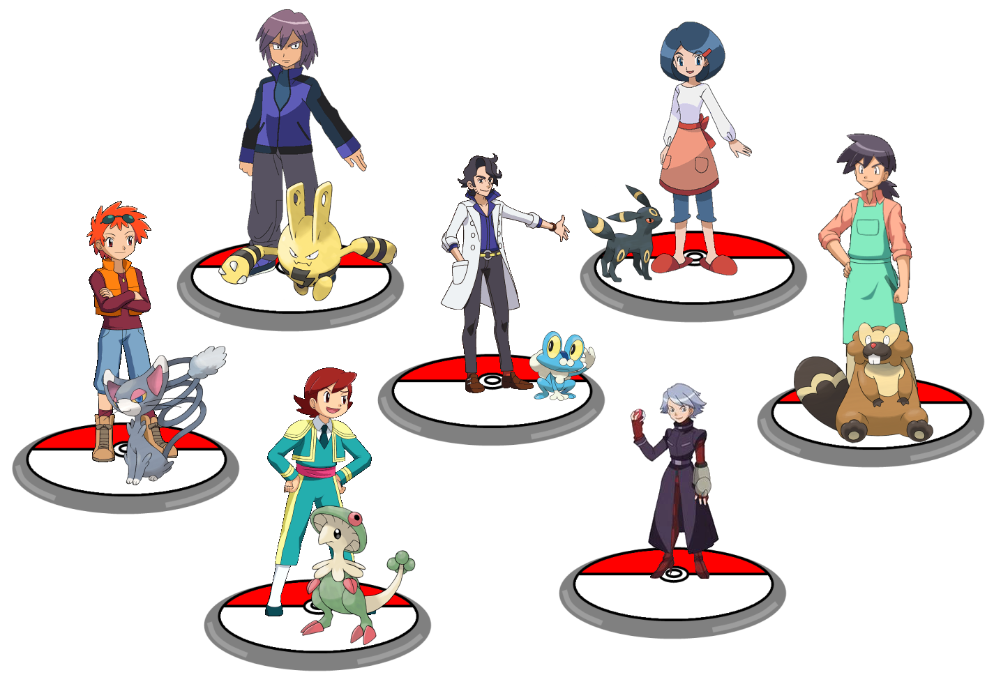 My Universe Pokemon Rivals And Supporters By Miraculousthomasfan On