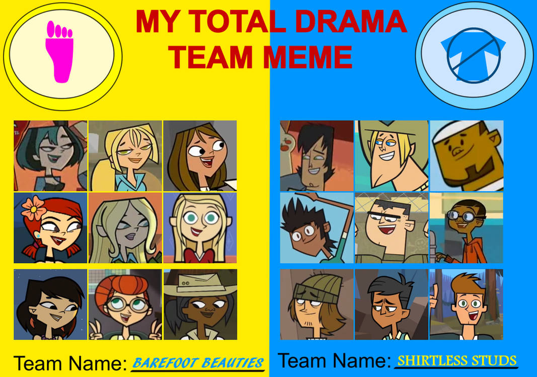 Tdthomasfan725s Total Drama Teams By Miraculousthomasfan On Deviantart