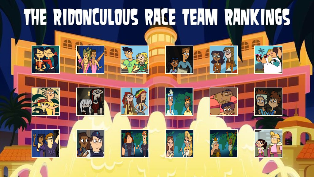 Ridonculous Race Teams Official By Miraculousthomasfan On Deviantart