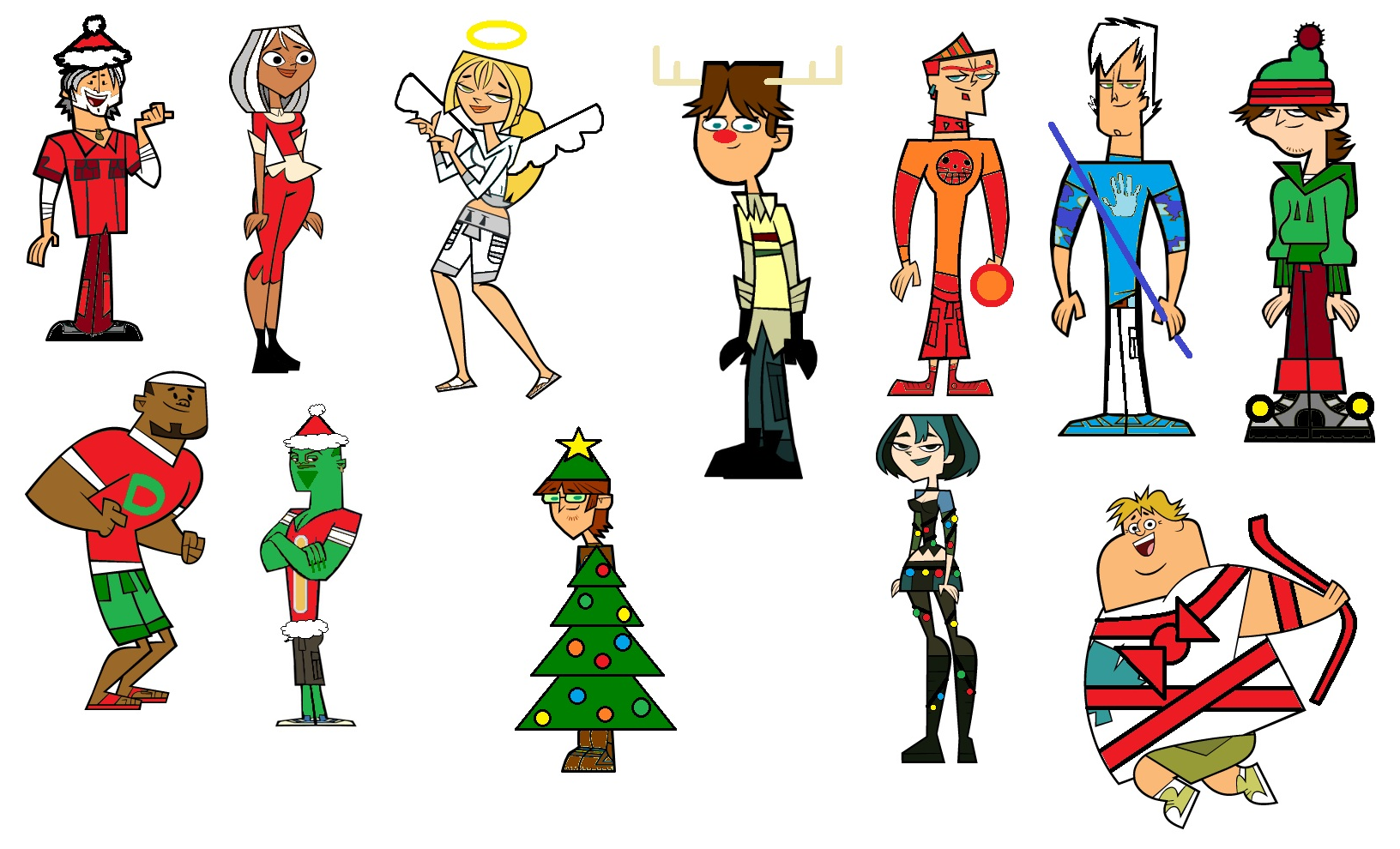 Total Drama Christmas Dress Up By Tdgirlsfanforever On Deviantart