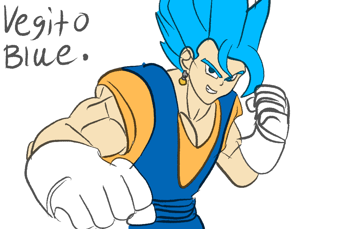 Vegito Blue Drawing By Smg64bloopers88 On Deviantart