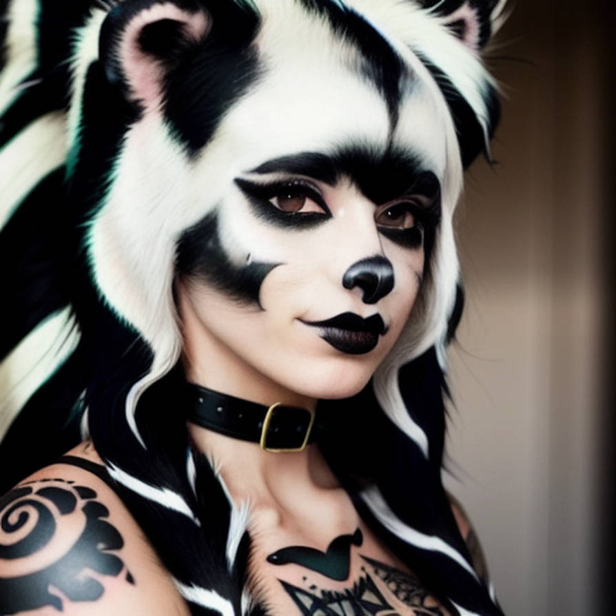 Skunk Girl By Tattooedpup On Deviantart