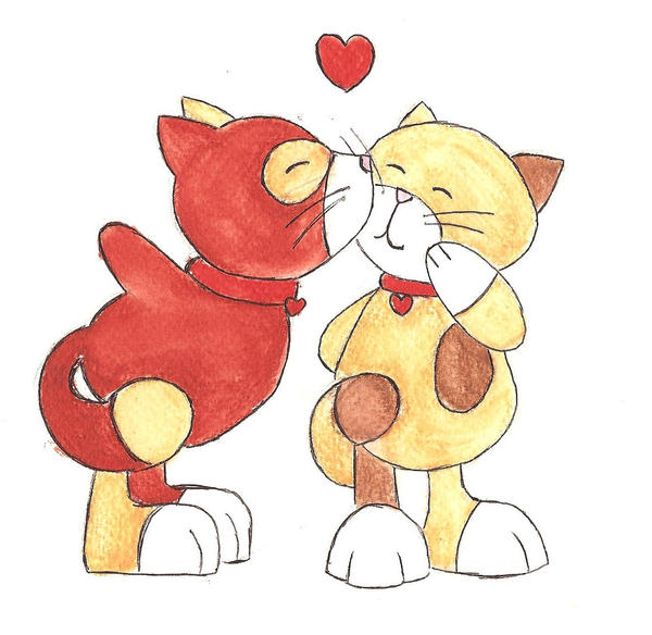 Cat Kiss By Alrin On Deviantart