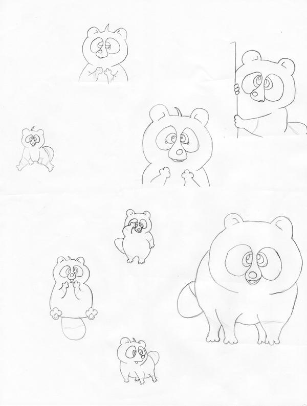 tanooki_sketches by Lunastar12 on DeviantArt