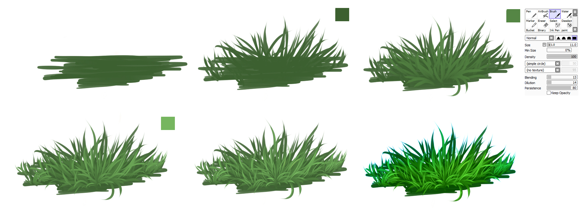 GRASS - easy tutorial by ryky on DeviantArt GRASS - easy tutorial by ryky on DeviantArt