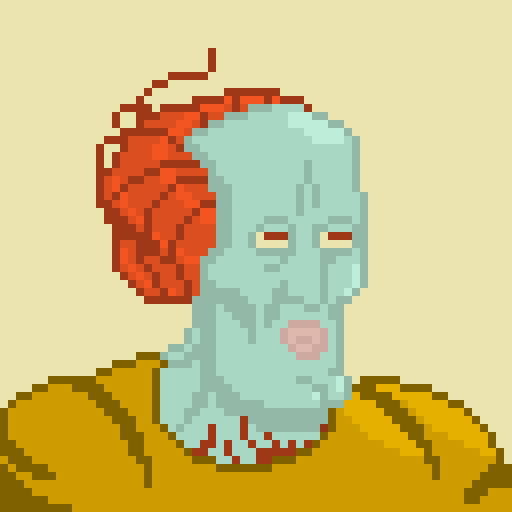 Minecraft Squidward Pixel Art