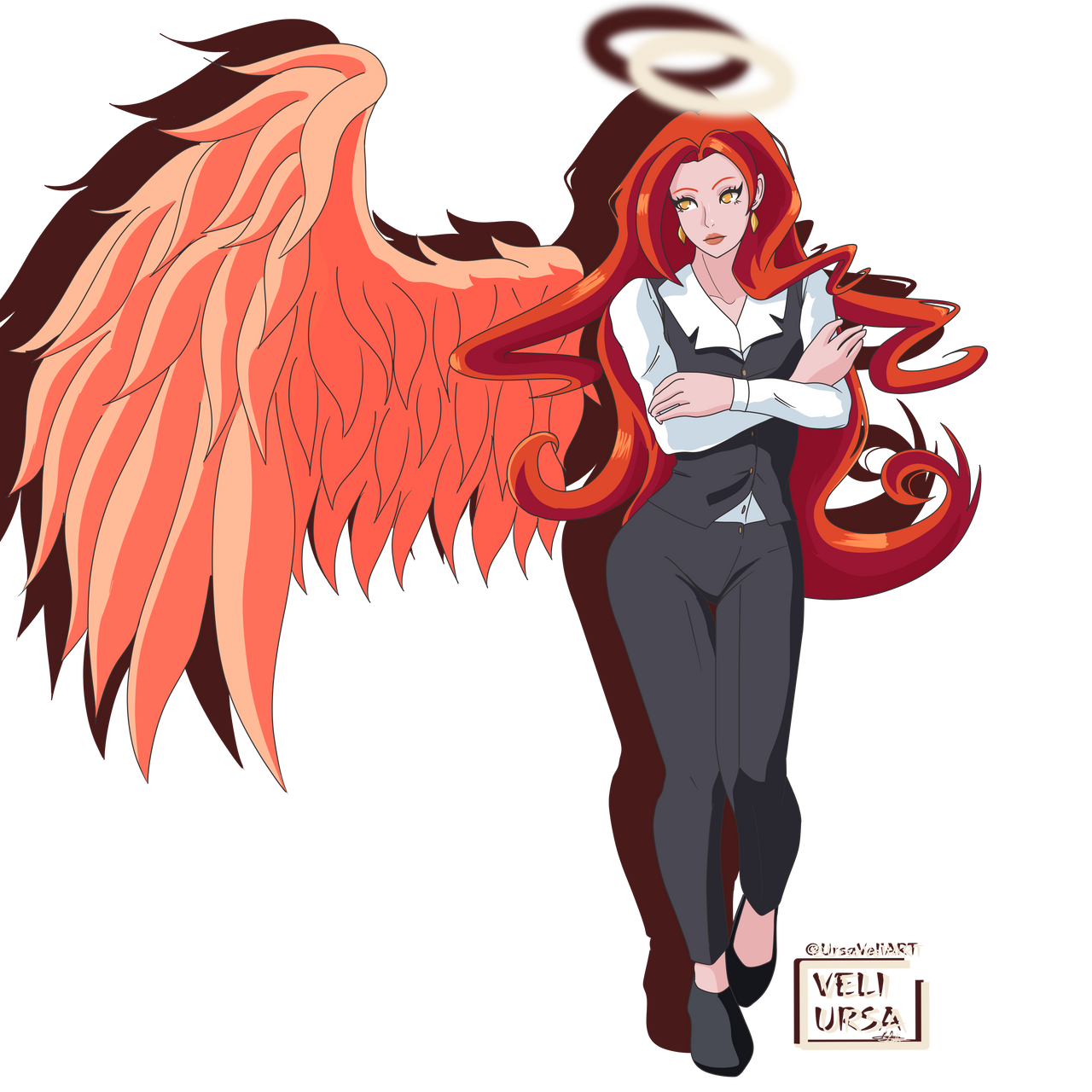 Oc Redhead Angel By Velibear On Deviantart