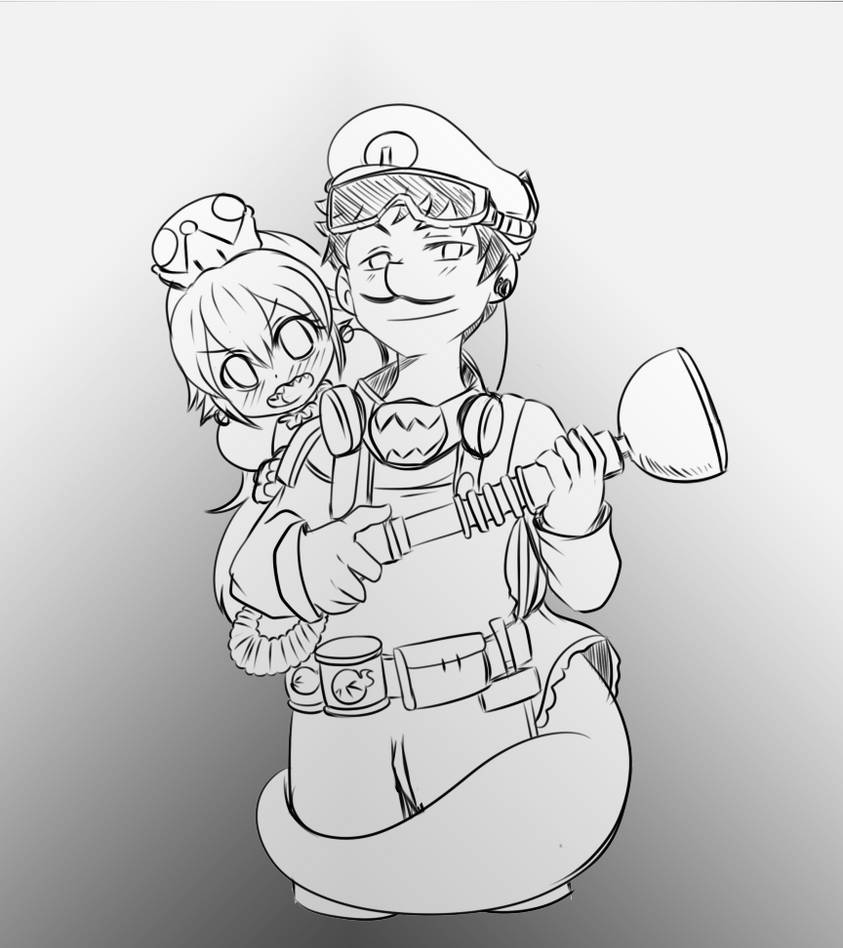 Luigi And Booette Line Art By 12luigi On Deviantart