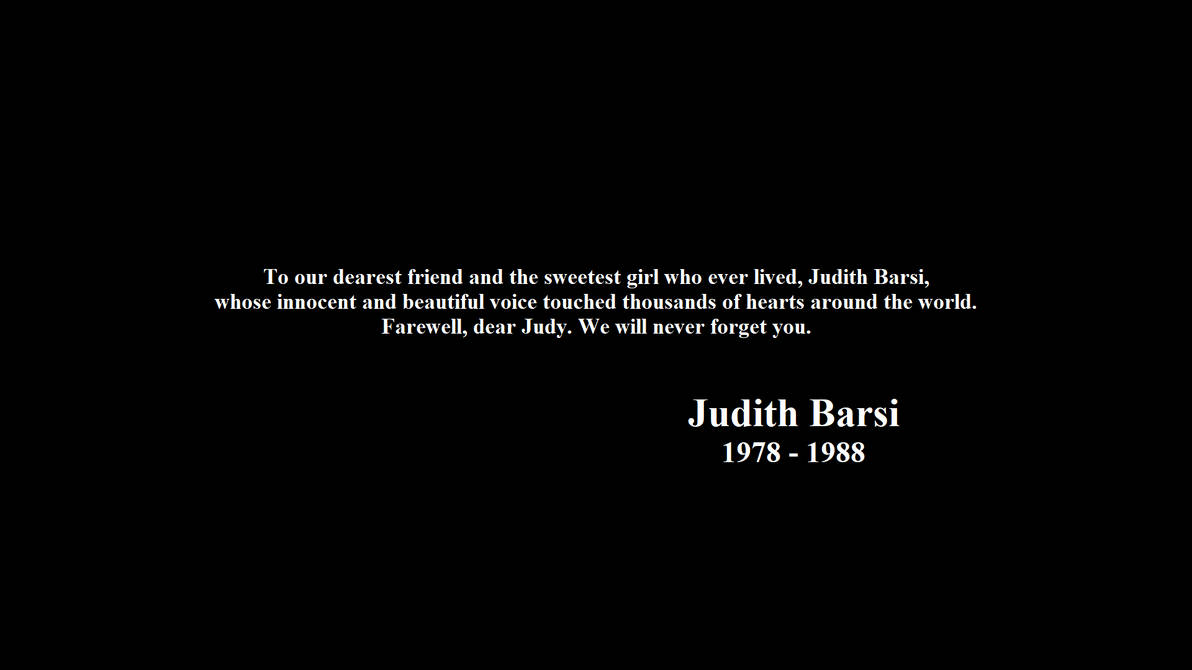 In Loving Memory of Judith Barsi by Blakeharris02 on DeviantArt In Loving Memory of Judith Barsi by Blakeharris02 on DeviantArt