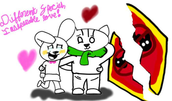 Tsi A Bunnycat Love By Zekethefartist On Deviantart