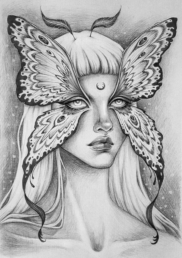 Moth Girl By Black Kittie On Deviantart
