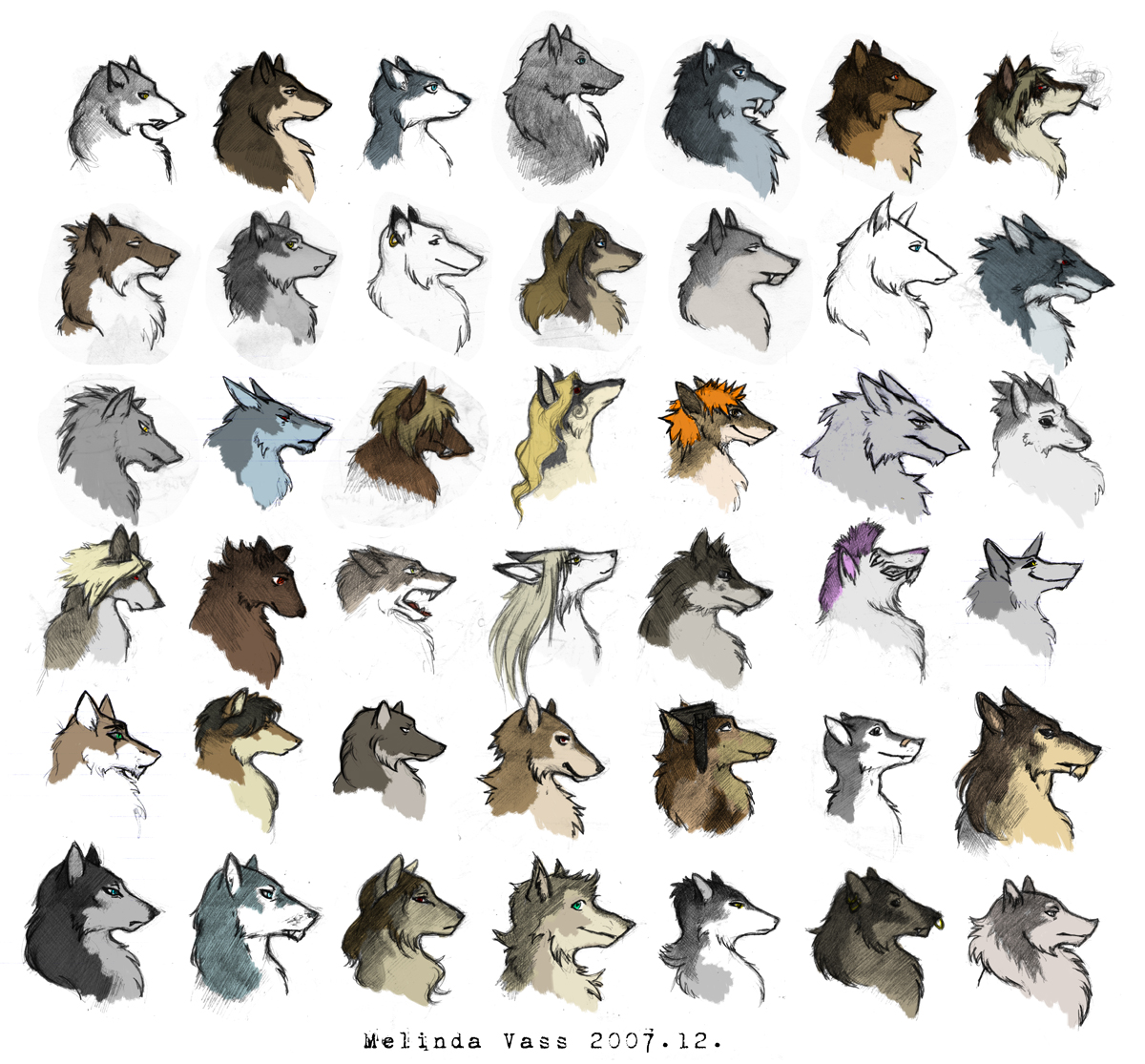 Werewolf characters by WhiteRaven90 on DeviantArt