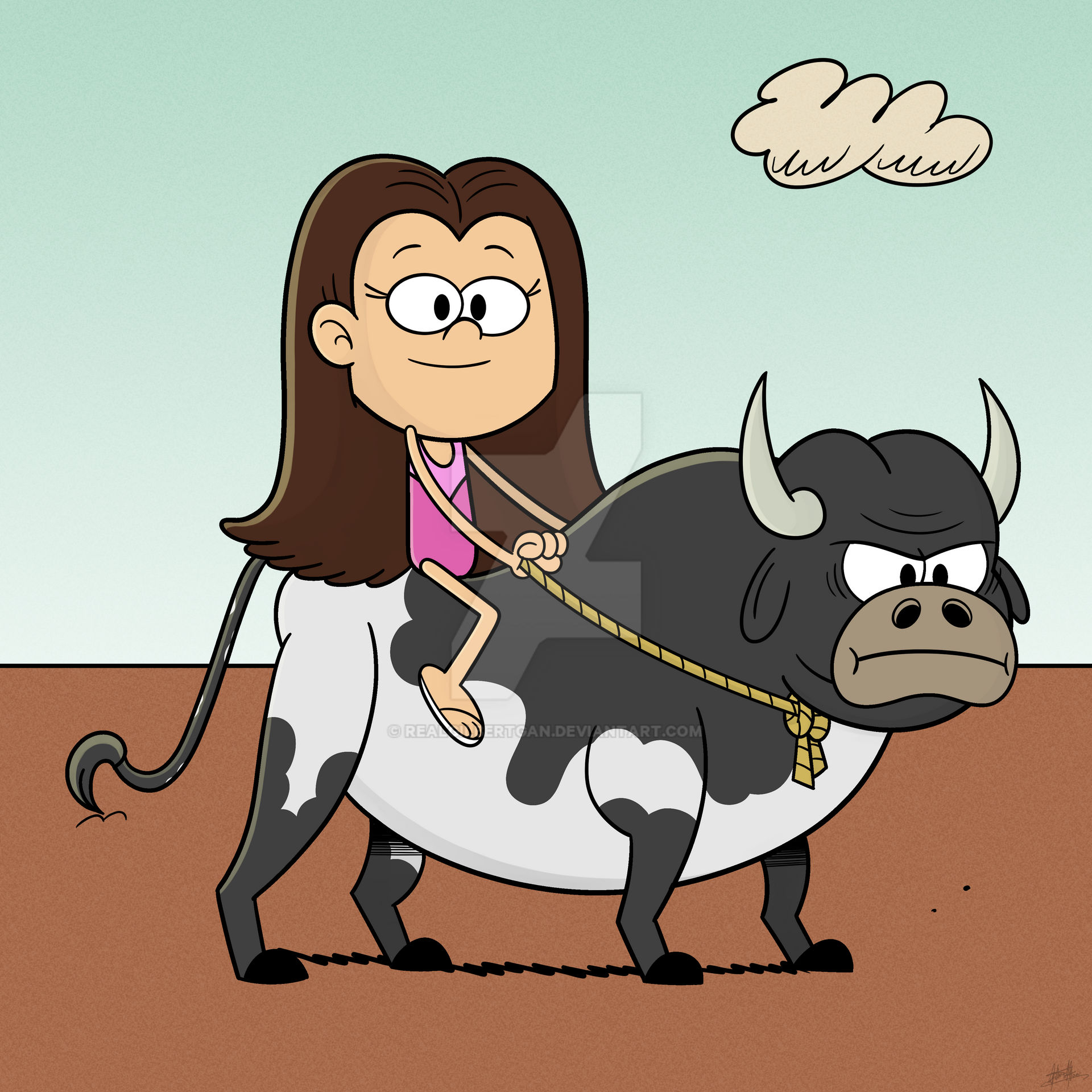 Patreon Reward Sadie Riding A Brahma Bull By Realgilbertgan On Deviantart