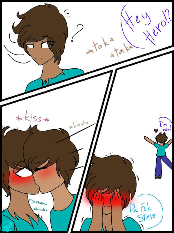 Herobrine X Steve By Narirainbow On Deviantart