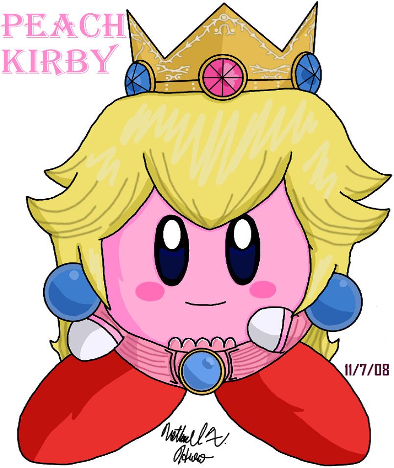 Kirby Princess Peach By Blazingganondorf On Deviantart