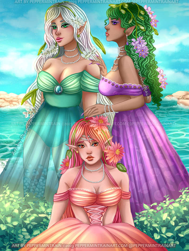 Three Siren Sisters by PeppermintRain on DeviantArt Three Siren Sisters by PeppermintRain on DeviantArt