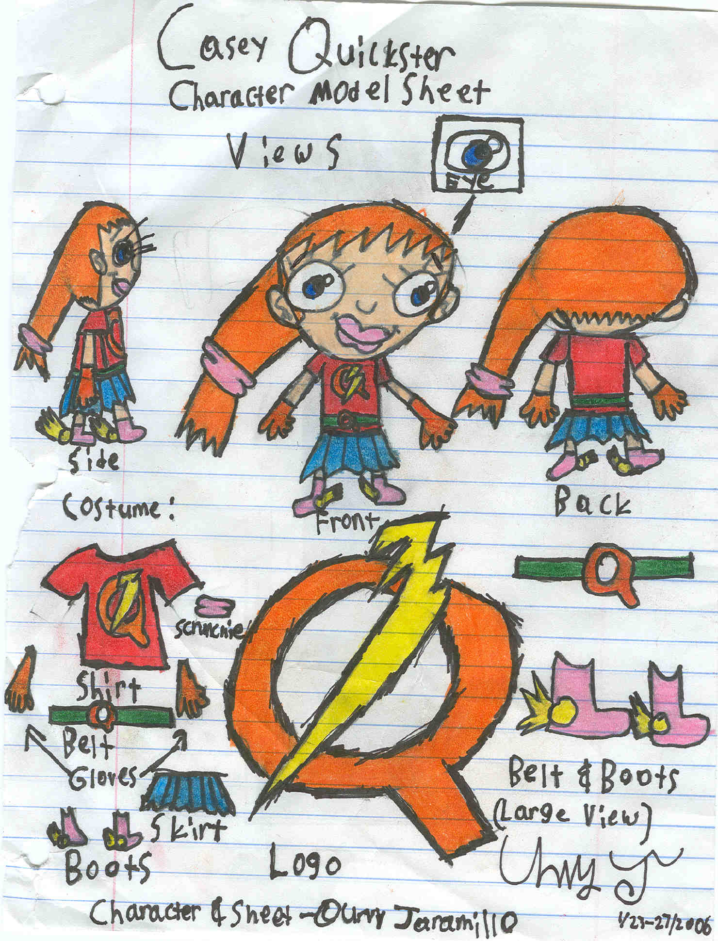 Casey Quickster Model Sheet by Urvy1A on DeviantArt
