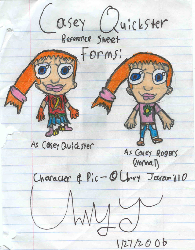 Casey Quickster Model Sheet 2 by Urvy1A on DeviantArt