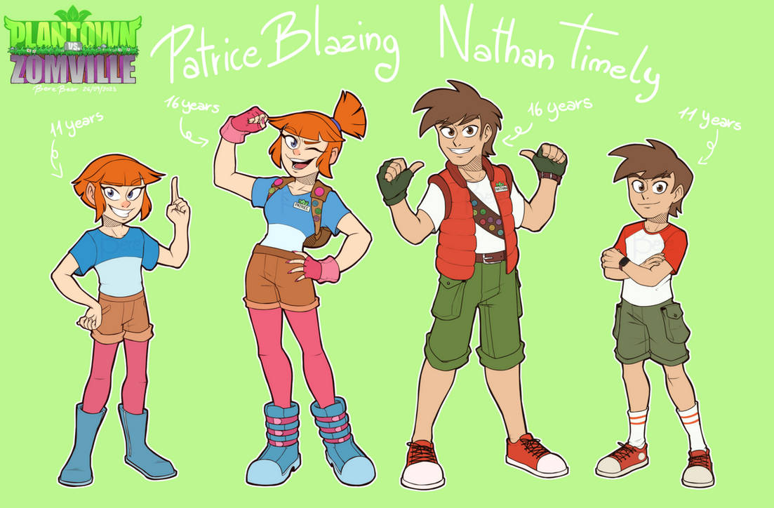 Patrice Blazing And Nathan Timely Desings Pvz By Berebearart On Deviantart