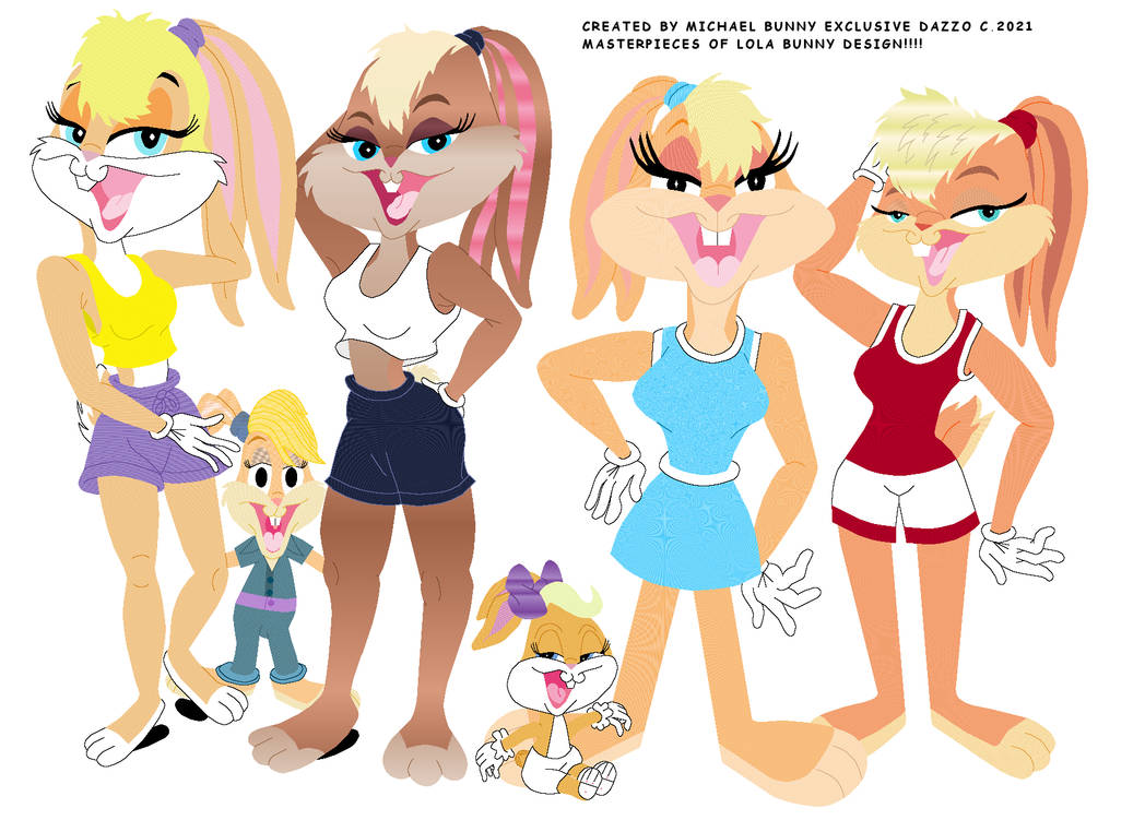 The Many Faces Of Lola Bunny In Color By Papermodelsaddiction On