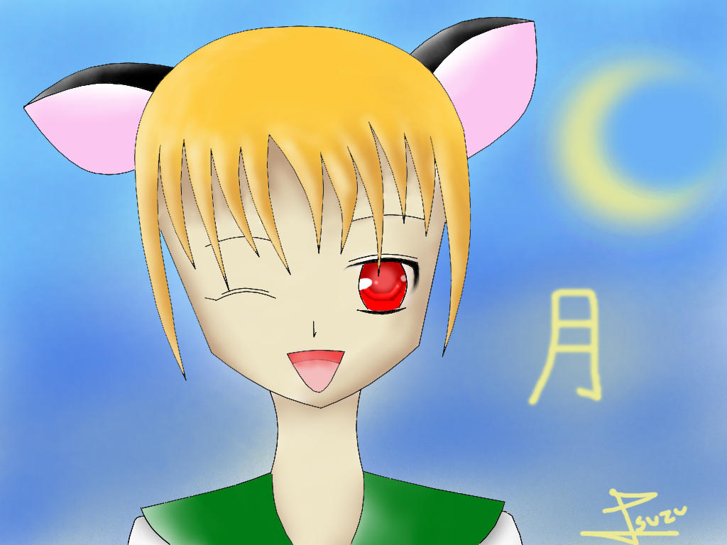 Moon Cat girl by DarkAngelReflection on DeviantArt