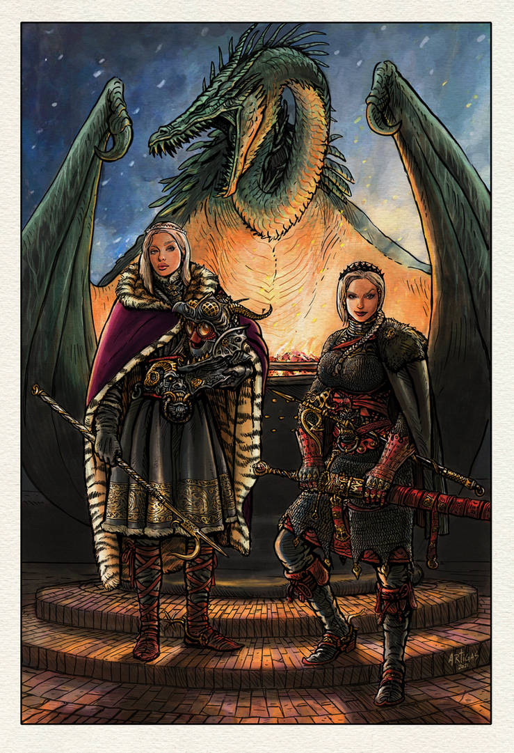 Visenya And Rhaenys Targaryen By Artigas On Deviantart