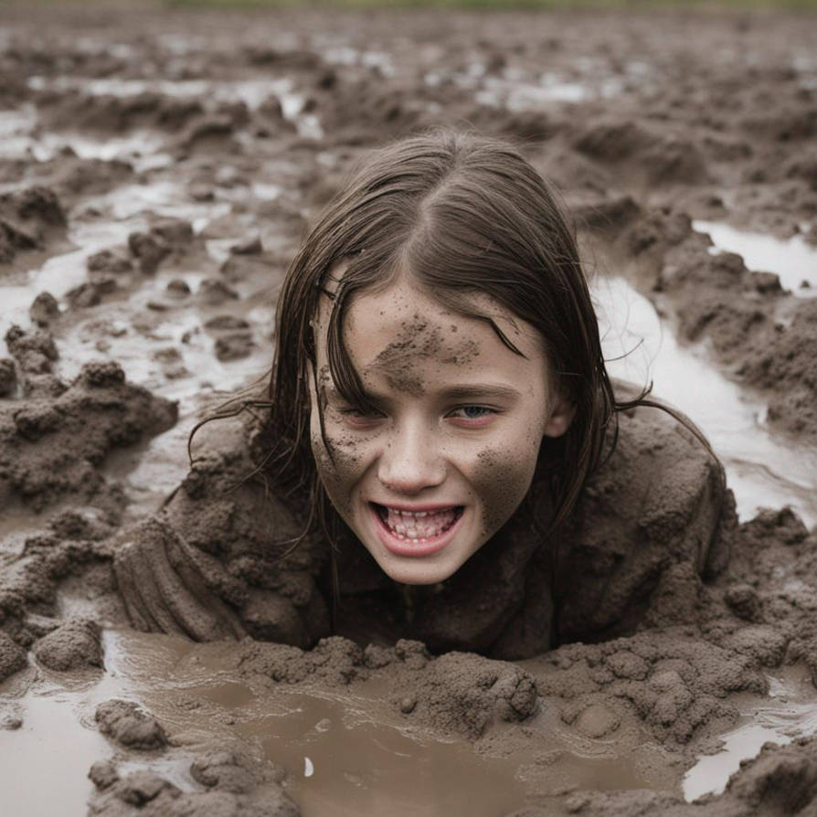 Girl Stuck In Mud By A707096 On Deviantart