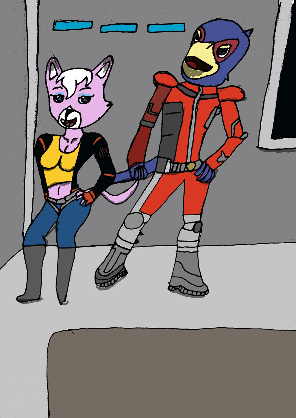 Falco Lombardi X Katt Monroe Sfa Style By Co Lord44 On Deviantart