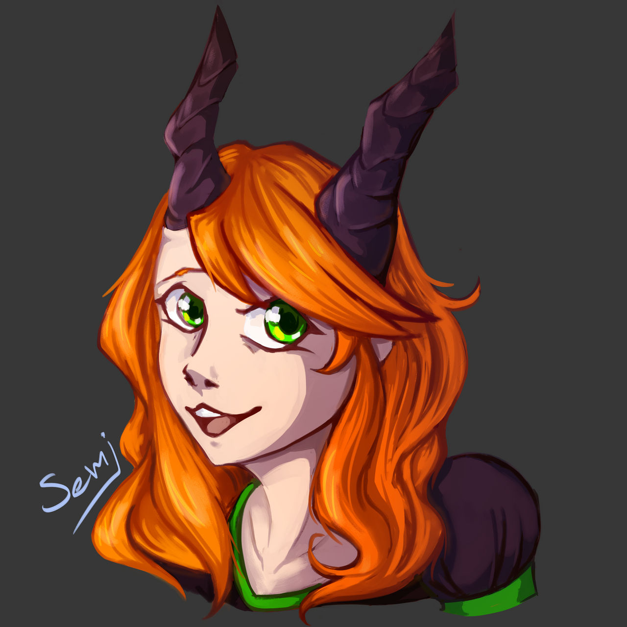 Magical Demon Girl By Sosemi On Deviantart