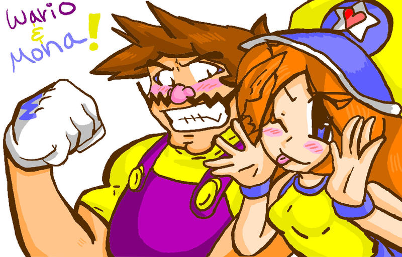 Journal Header: Wario and Mona by LoveandCake on DeviantArt