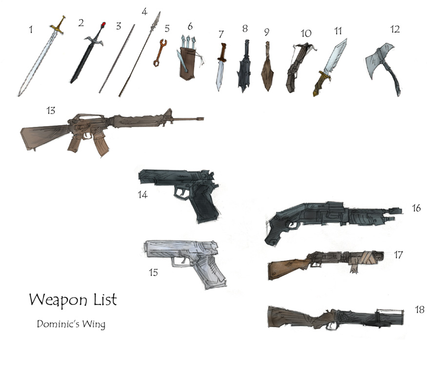Weapons List By DominicFrost On DeviantArt weapons-list-by-dominicfrost-on-deviantart