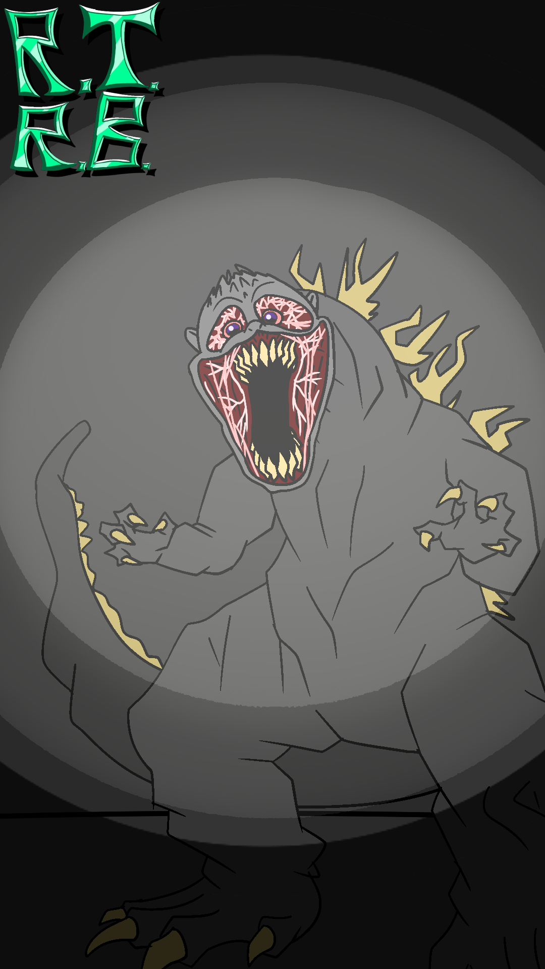 The Man In The Suit Godzilla Horror Art By Rujitherockboi On Deviantart