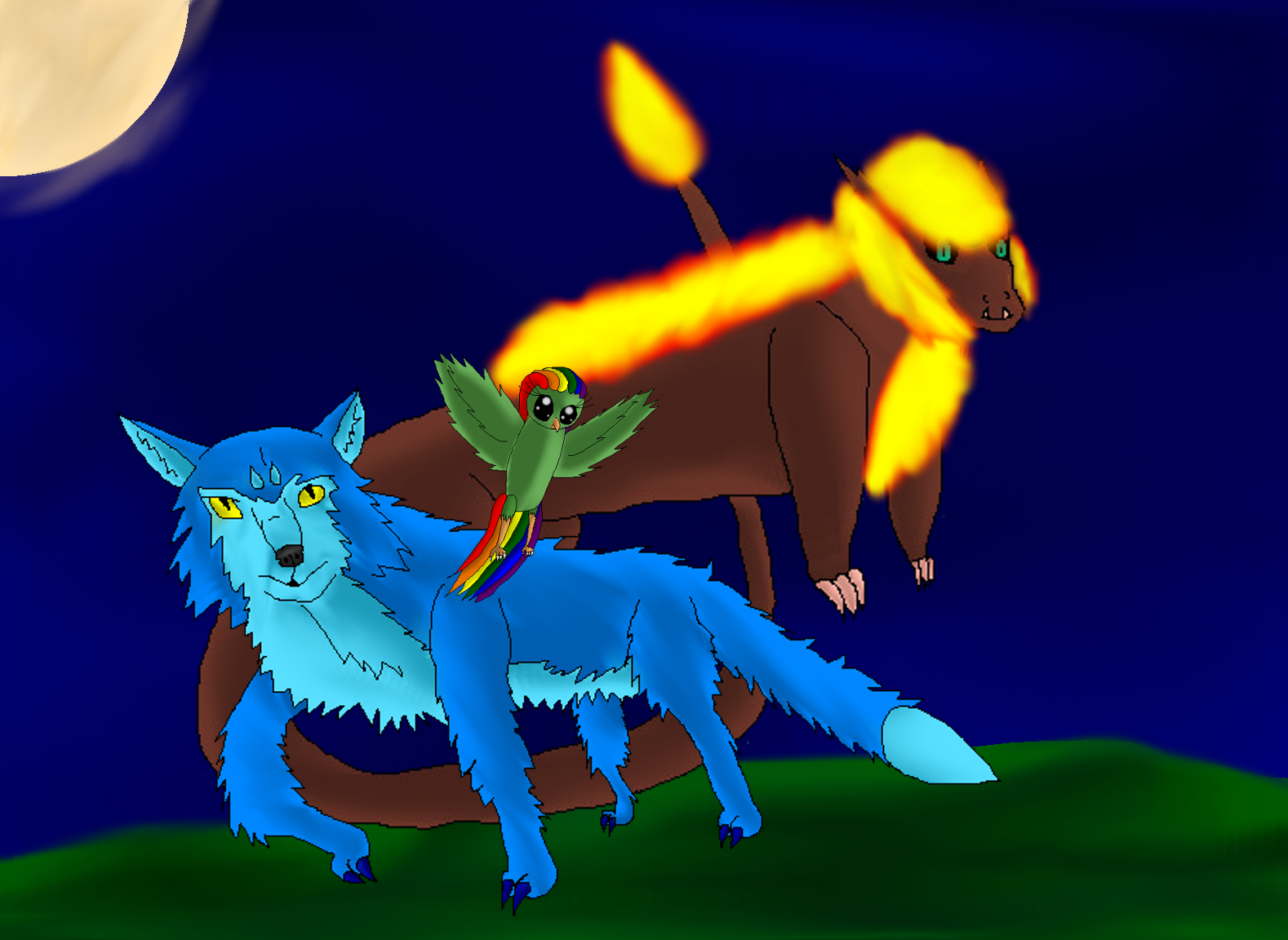 Fakemon Grass Fire And Water By Xlitleoy On Deviantart
