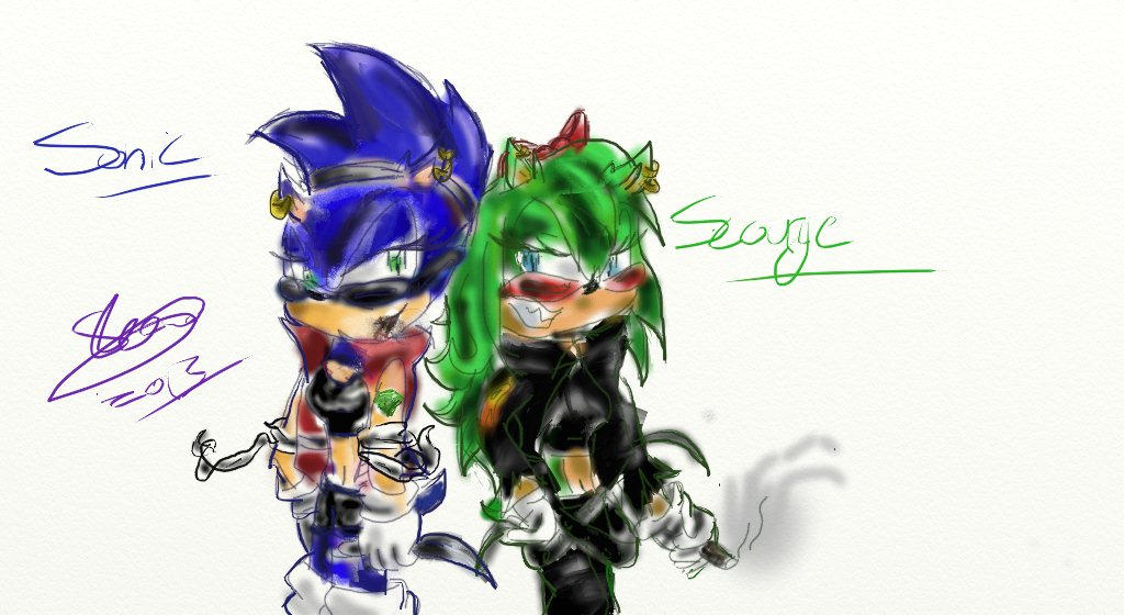 Classicsonicsatamsonic And Scouge Female By Shadowninja3 On Deviantart